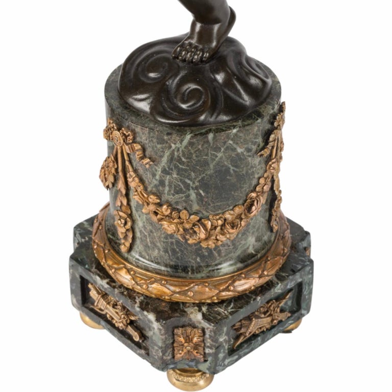 Pair of French Bronze and Marble Louis XVI Clodion Style Candelabras at ...