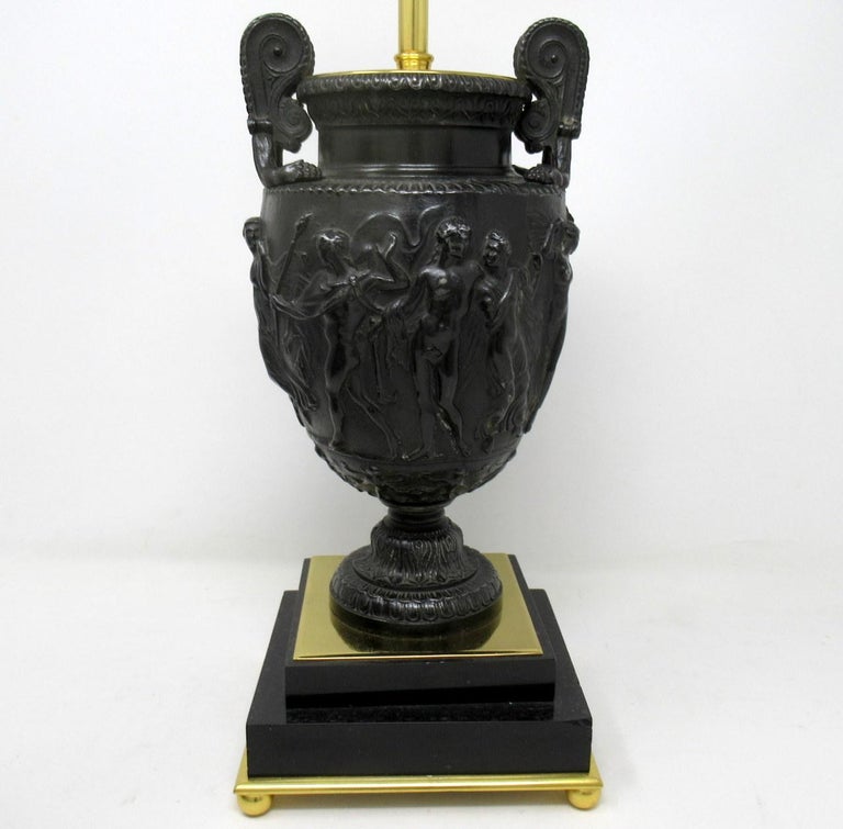 Pair of French Bronzed Ormolu Marble Electric Table Lamps Townley Urn ...