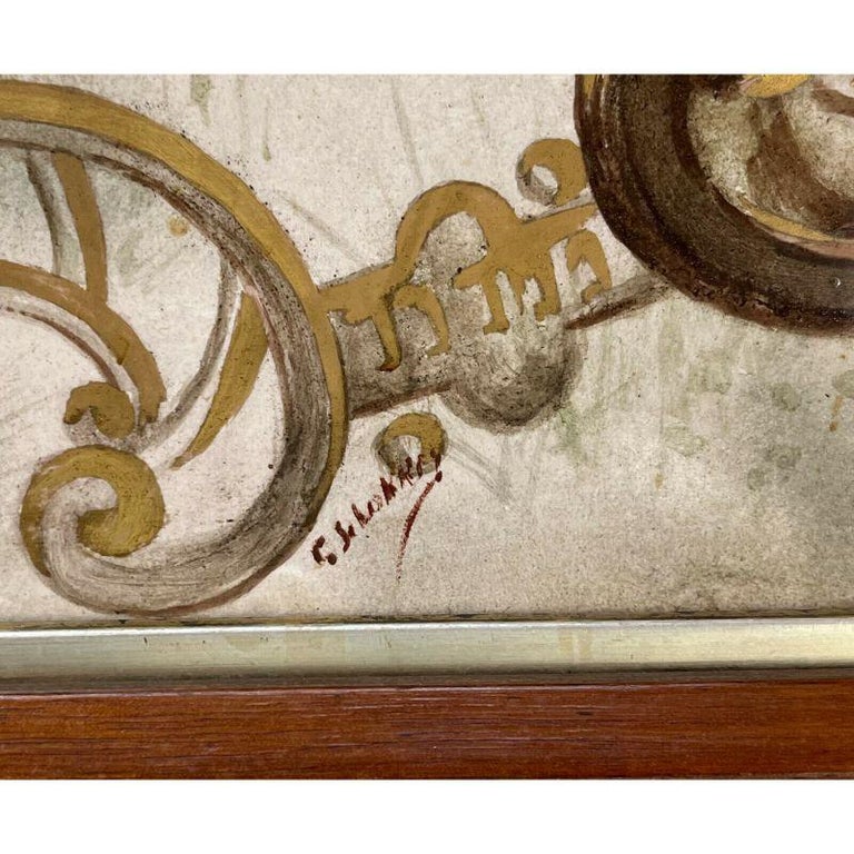 Pair French Hand Painted Porcelain Panel Plaques, Artist Signed, circa ...