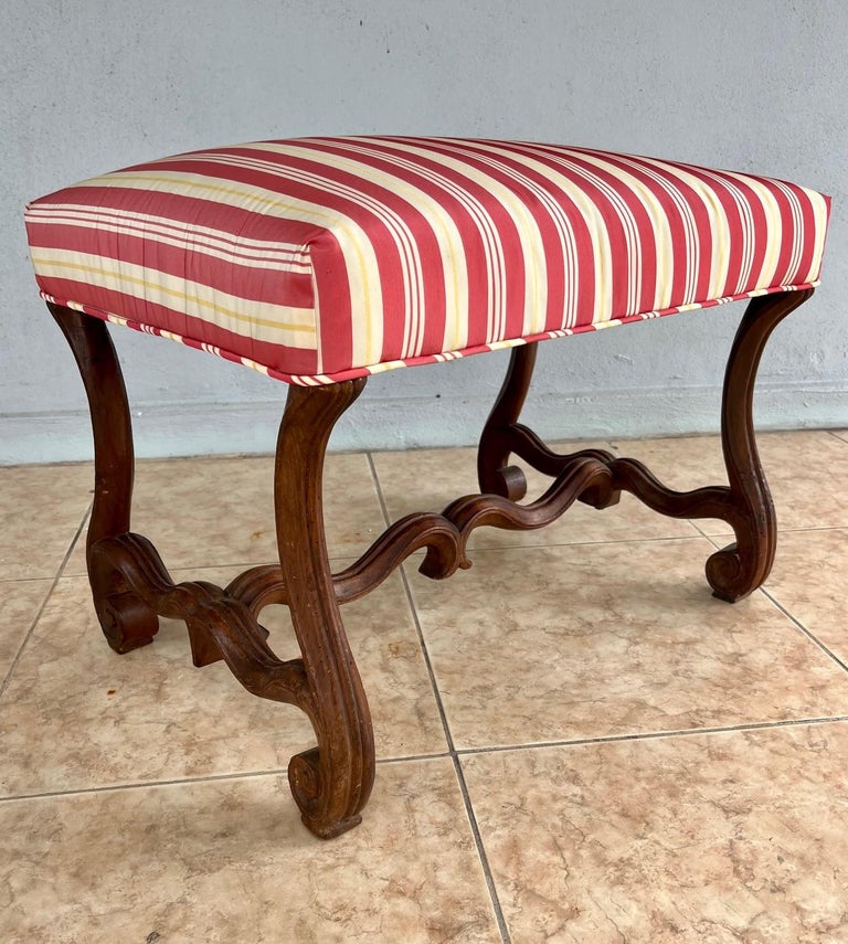 Pair French Louis XV Pouffe Os De Mouton Ottoman Tabouret, 17th Century ...