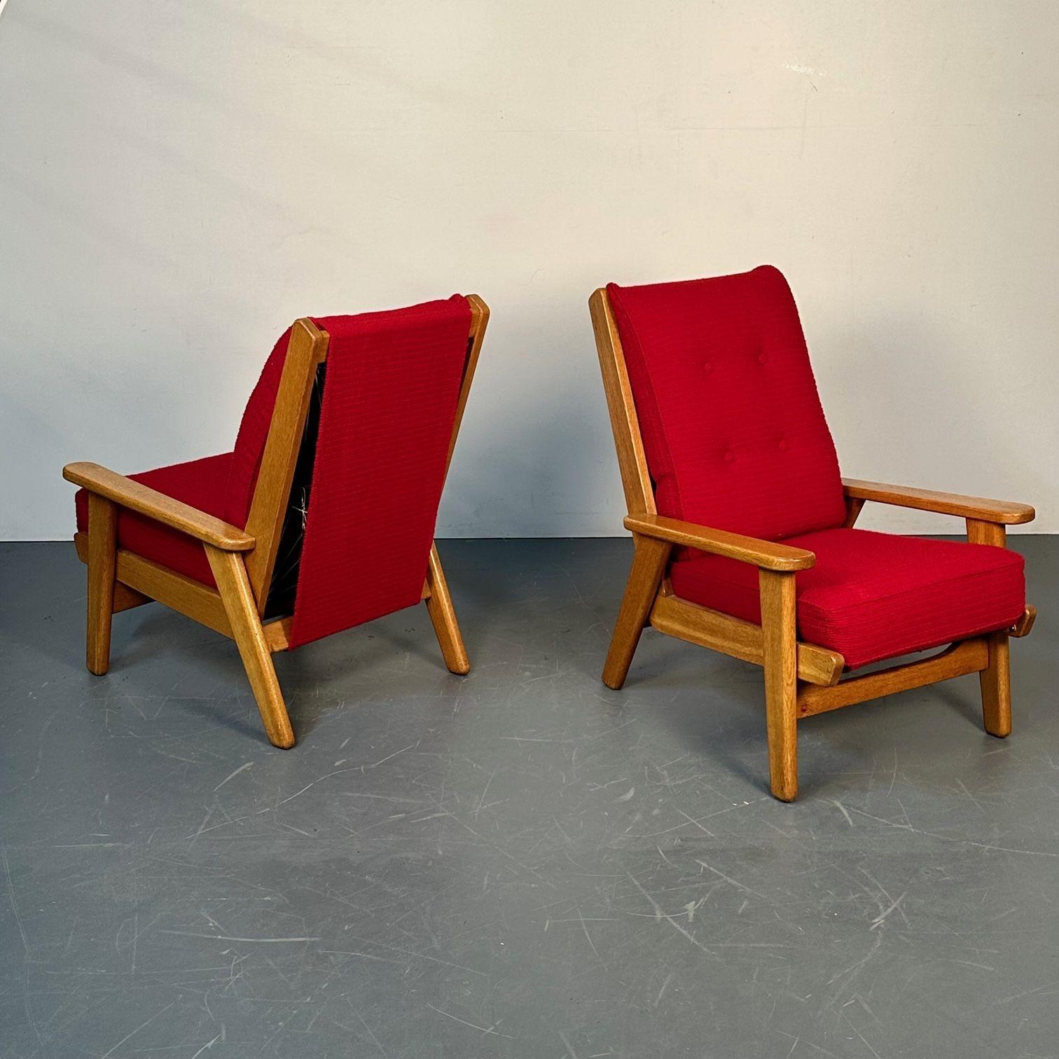 Pair French Mid-Century Modern Pierre Guariche Lounge / Arm Chairs ...