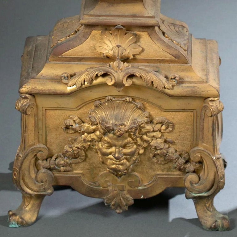 Pair French Regence Louis XIV/XV Style Gilt Bronze Andirons For Sale at ...
