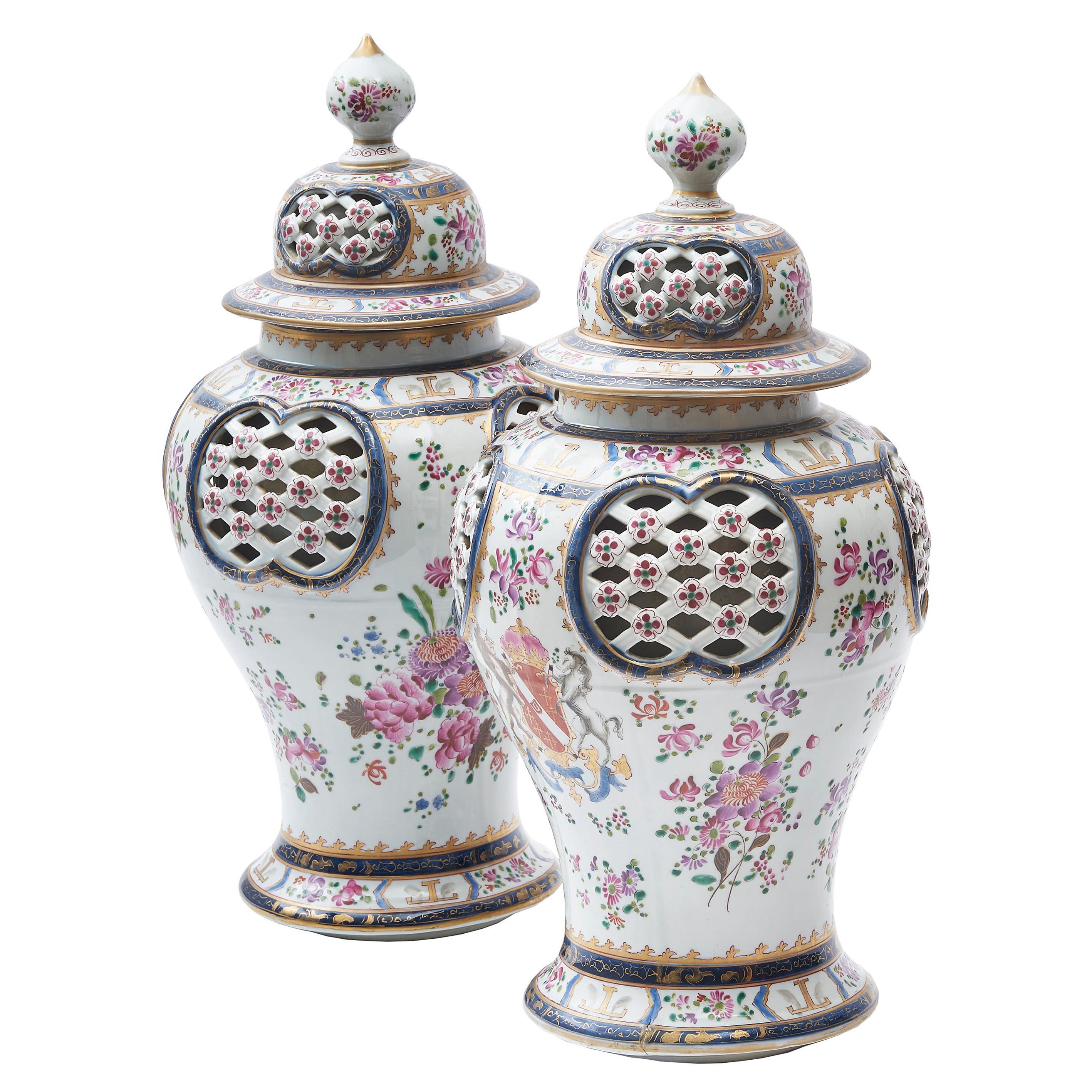 Coalport Porcelain Botanical Fruit Cooler and Cover at 1stDibs