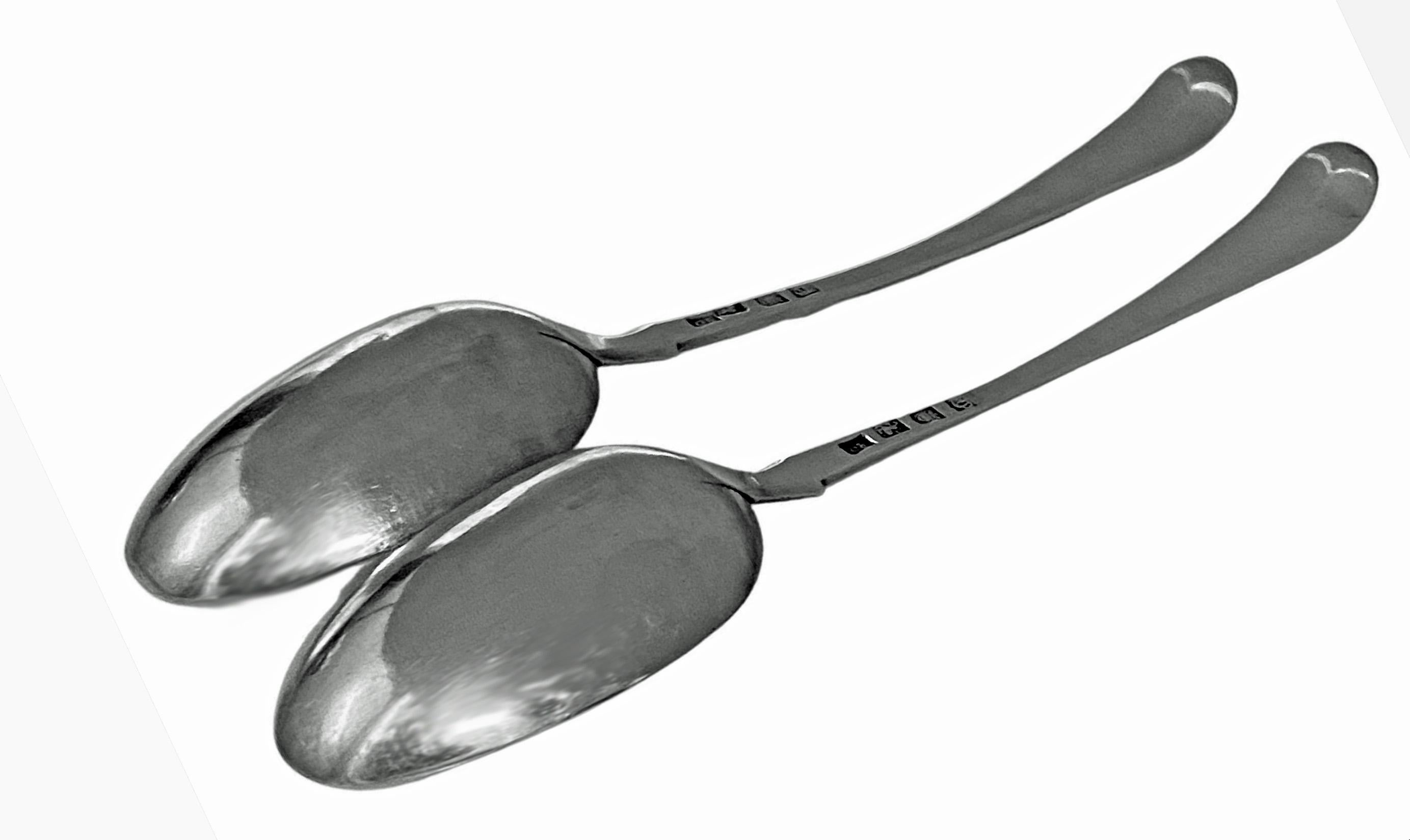 Pair Georgian Silver Feather Edge with Shoulders 'Rare' Spoons London ...