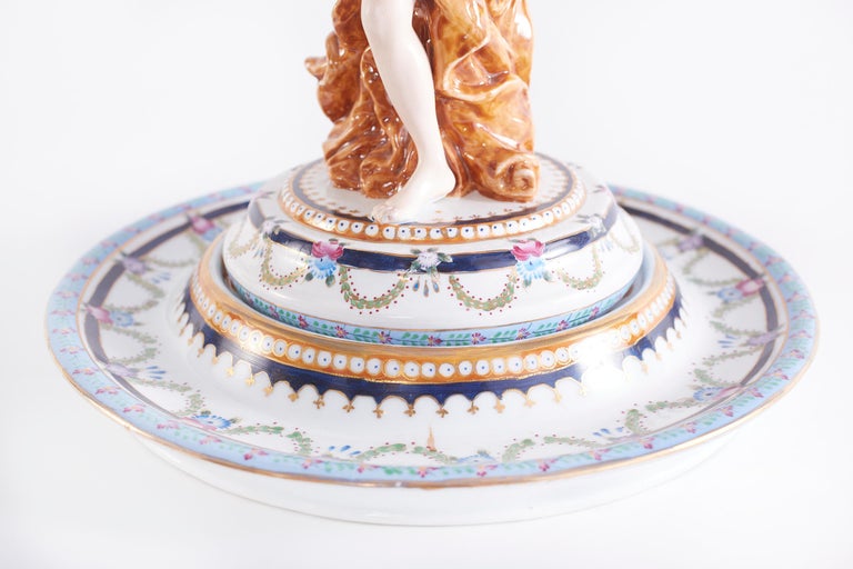 Pair Gilt Gold / Glazed Porcelain Decorative Pieces For Sale at 1stDibs