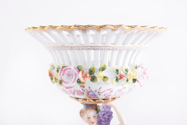 Pair Gilt Gold / Glazed Porcelain Decorative Pieces For Sale at 1stDibs