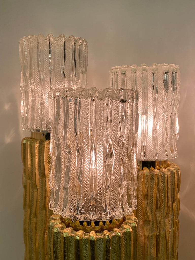 Pair Gold Leaf Cactus Lamps For Sale at 1stDibs | gold cactus lamp