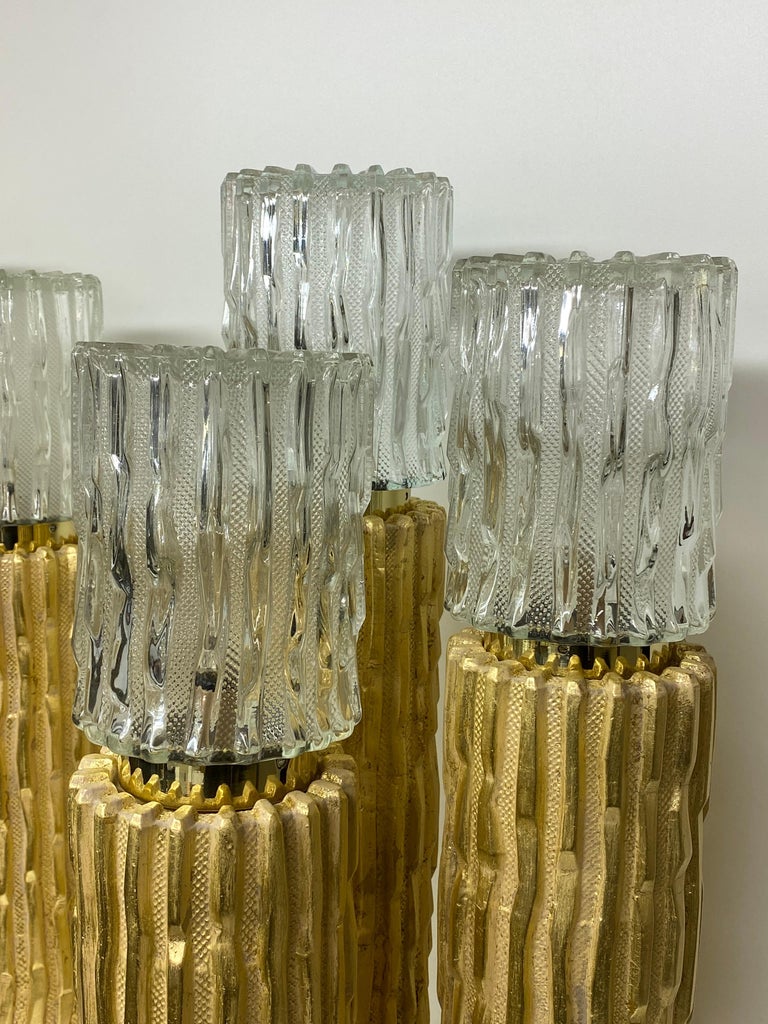 Pair Gold Leaf Cactus Lamps For Sale at 1stDibs | gold cactus lamp