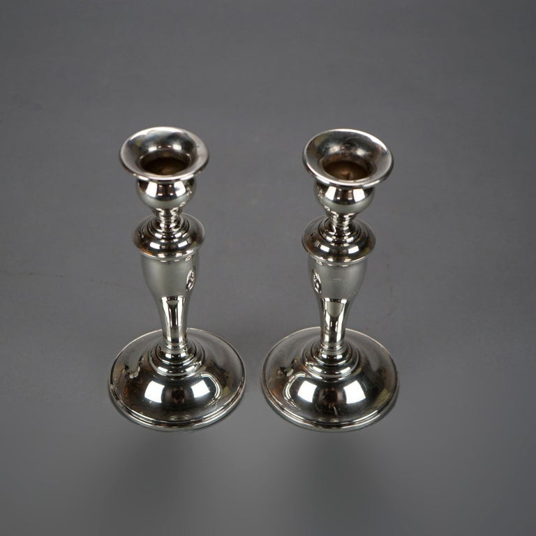 Pair Gorham Sterling Silver Candlesticks 20th C at 1stDibs