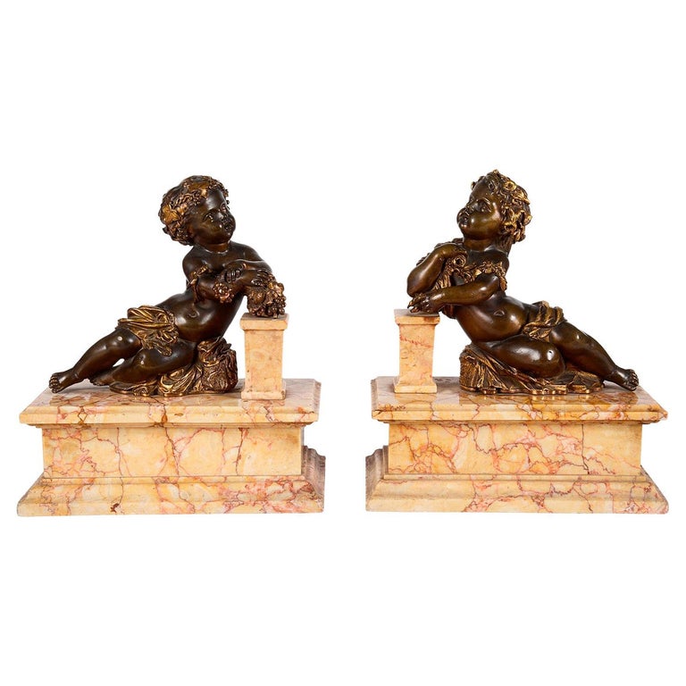 Pair Grand Tour Bacchus Influence Putti, 19th Century For Sale at 1stDibs