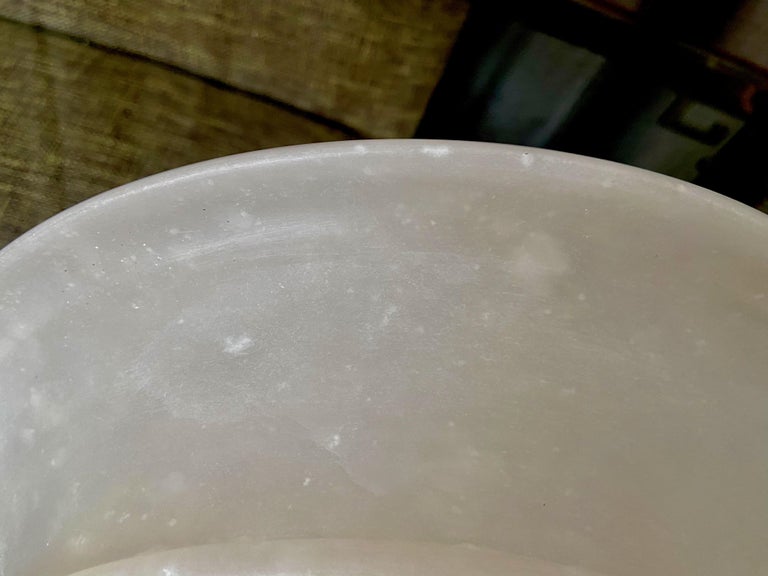 Pair Half Moon Alabaster Wall Sconces For Sale at 1stDibs