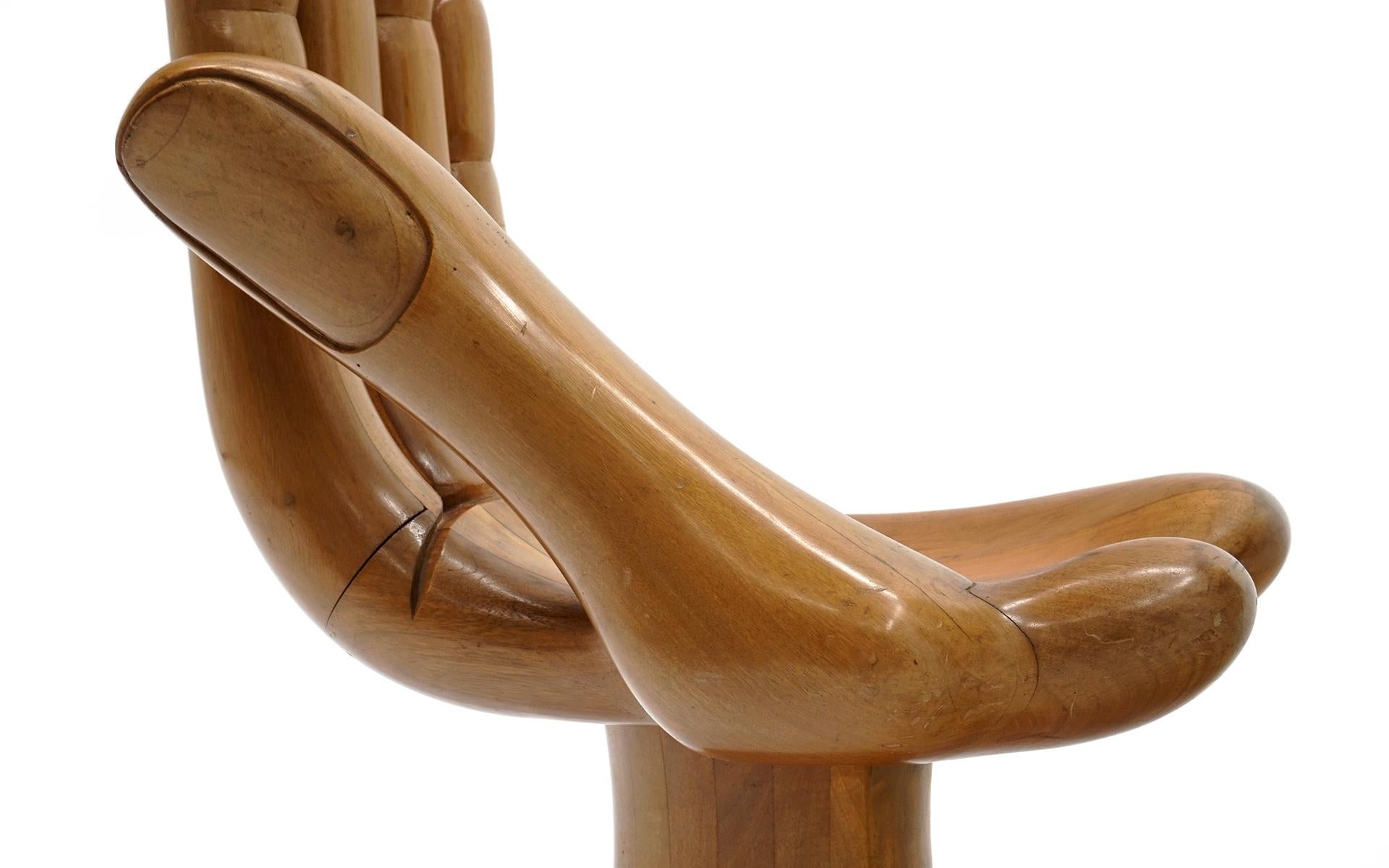 Pair Hand Chairs by Pedro Friedeberg, Solid Walnut, 1960's, Signed at ...