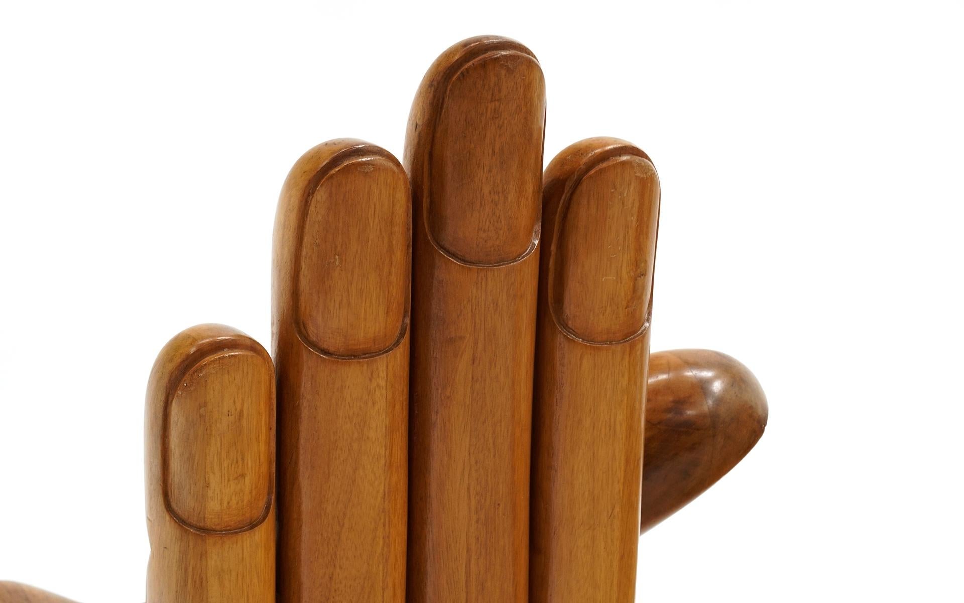 Pair Hand Chairs by Pedro Friedeberg, Solid Walnut, 1960's, Signed at ...