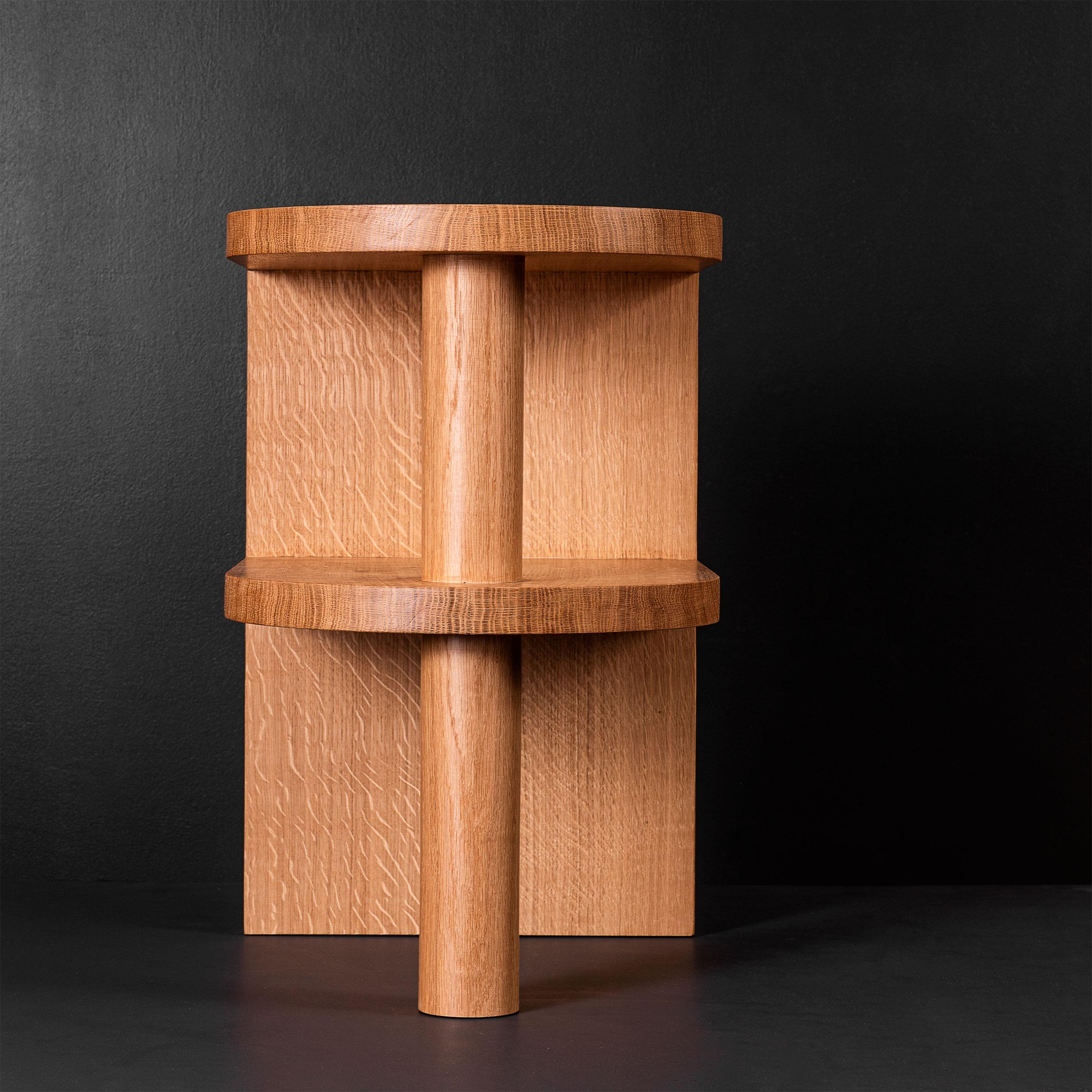 Pair Handcrafted English Oak Night Stands For Sale at 1stDibs
