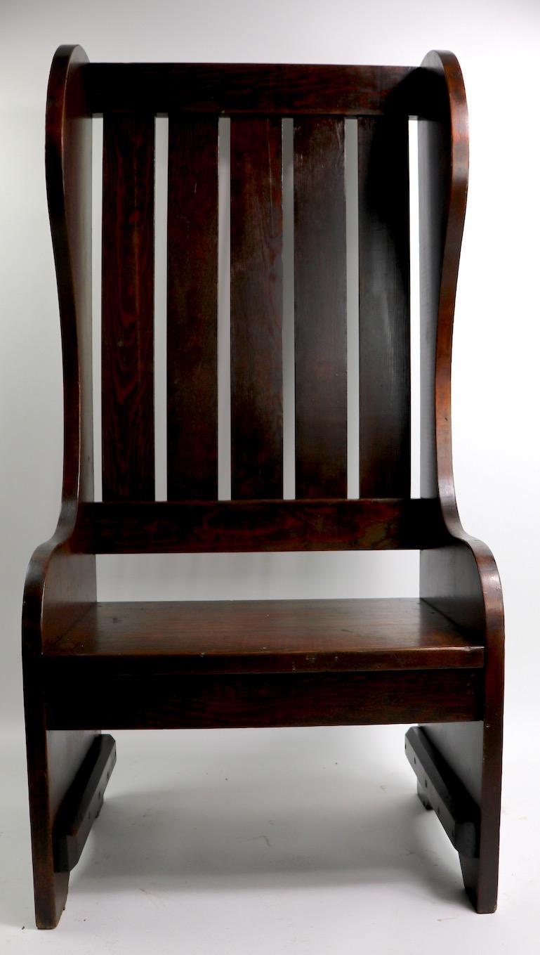 Pair of High Back Mission Chairs For Sale at 1stDibs | high back ...