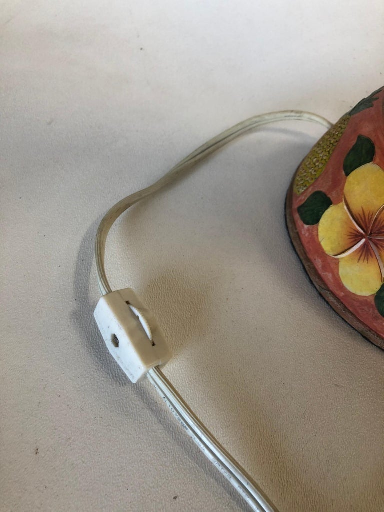 Pair of Hula Girl Resin Table Lamp with Floral Fringe Lamp Shades at ...