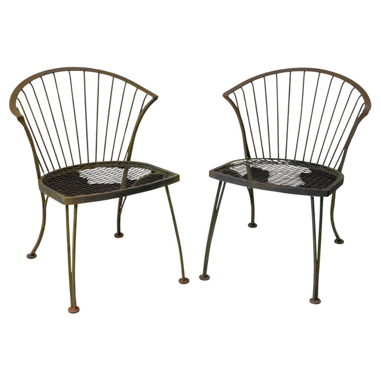 Pair Iron Side Chairs For Sale at 1stDibs