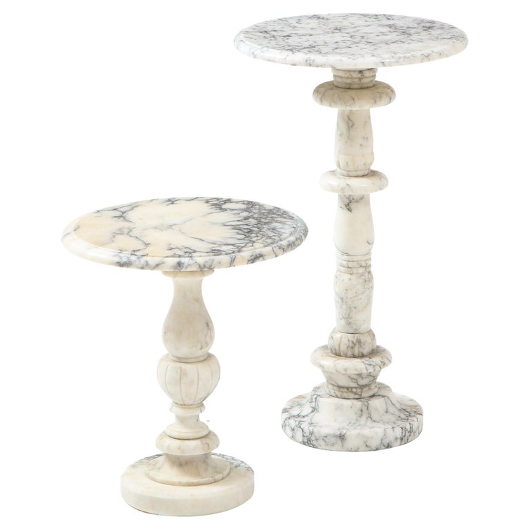 Pair Italian Marble Balustrade Tables at 1stDibs