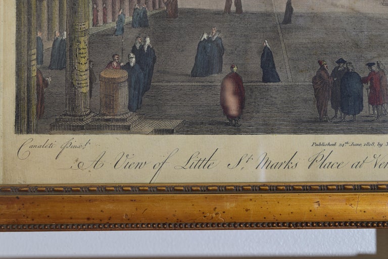 Pair Italian Neoclassic Hand Colored Engravings, Venezia, Published ...