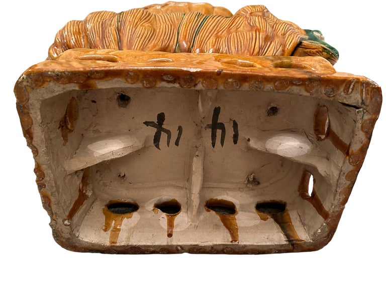 Pair Italian Terracotta Ceramic Foo Dog Garden Seats, Stools or Side ...