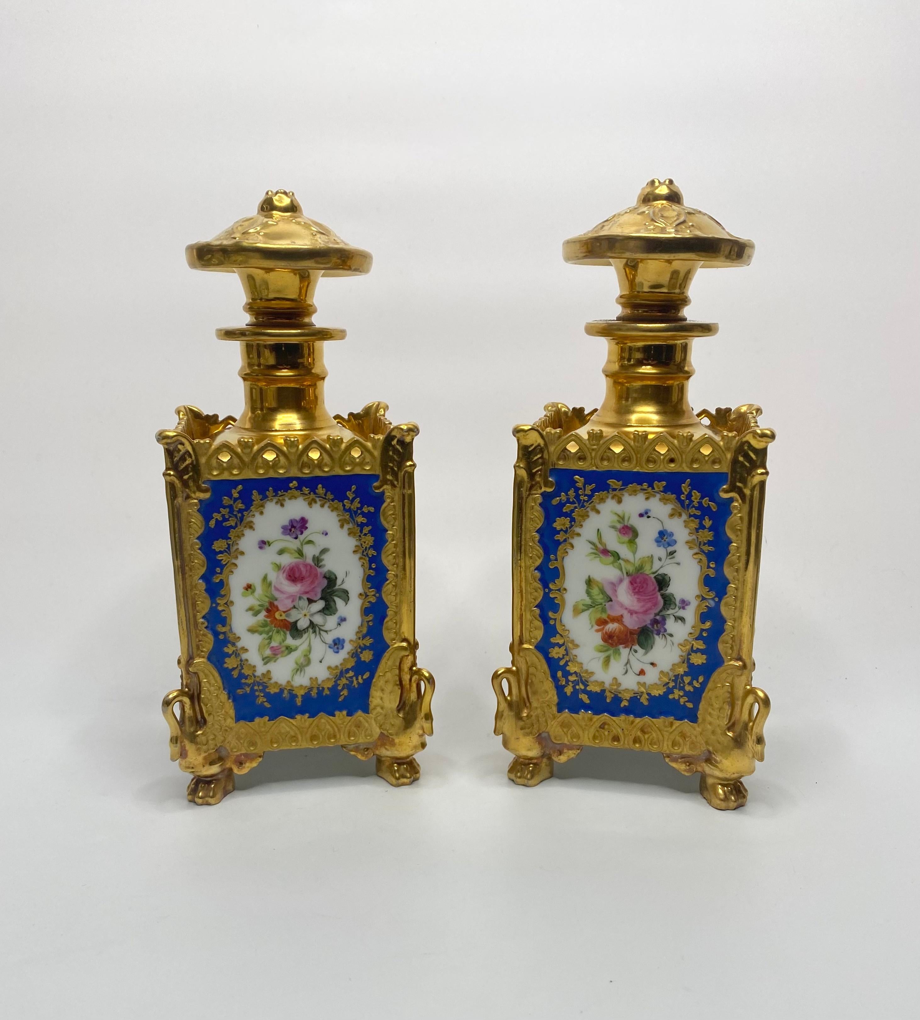 Pair Jacob Petit Porcelain Scent Bottles, Paris, circa 1840 at 1stDibs
