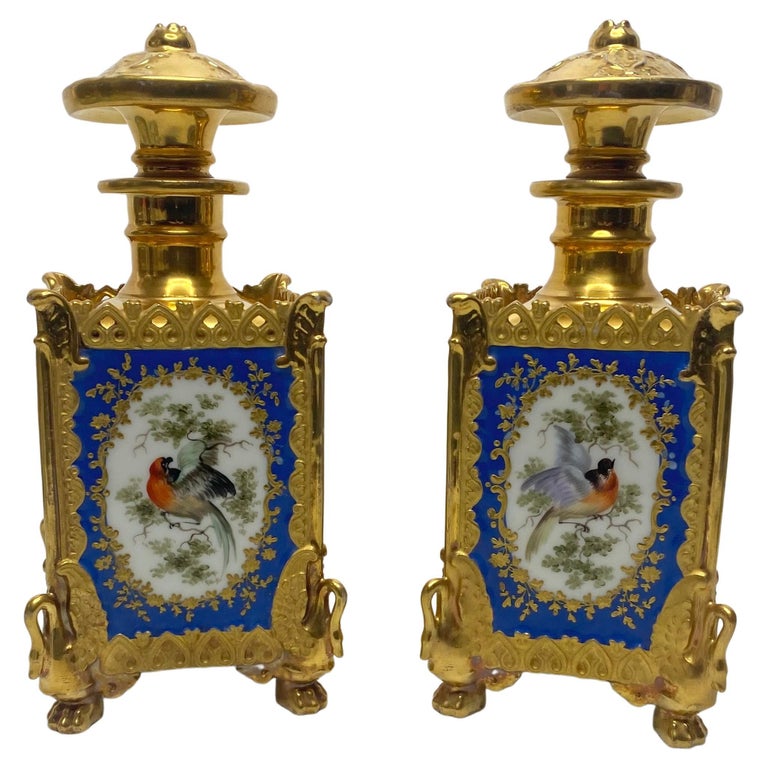 Pair Jacob Petit porcelain scent bottles, Paris, c. 1840. For Sale at ...