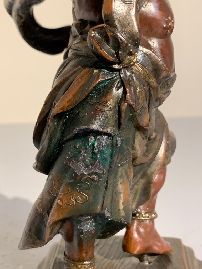 Pair of Japanese Cast Bronze Figures of Niō, Meiji Period, Late 19th ...