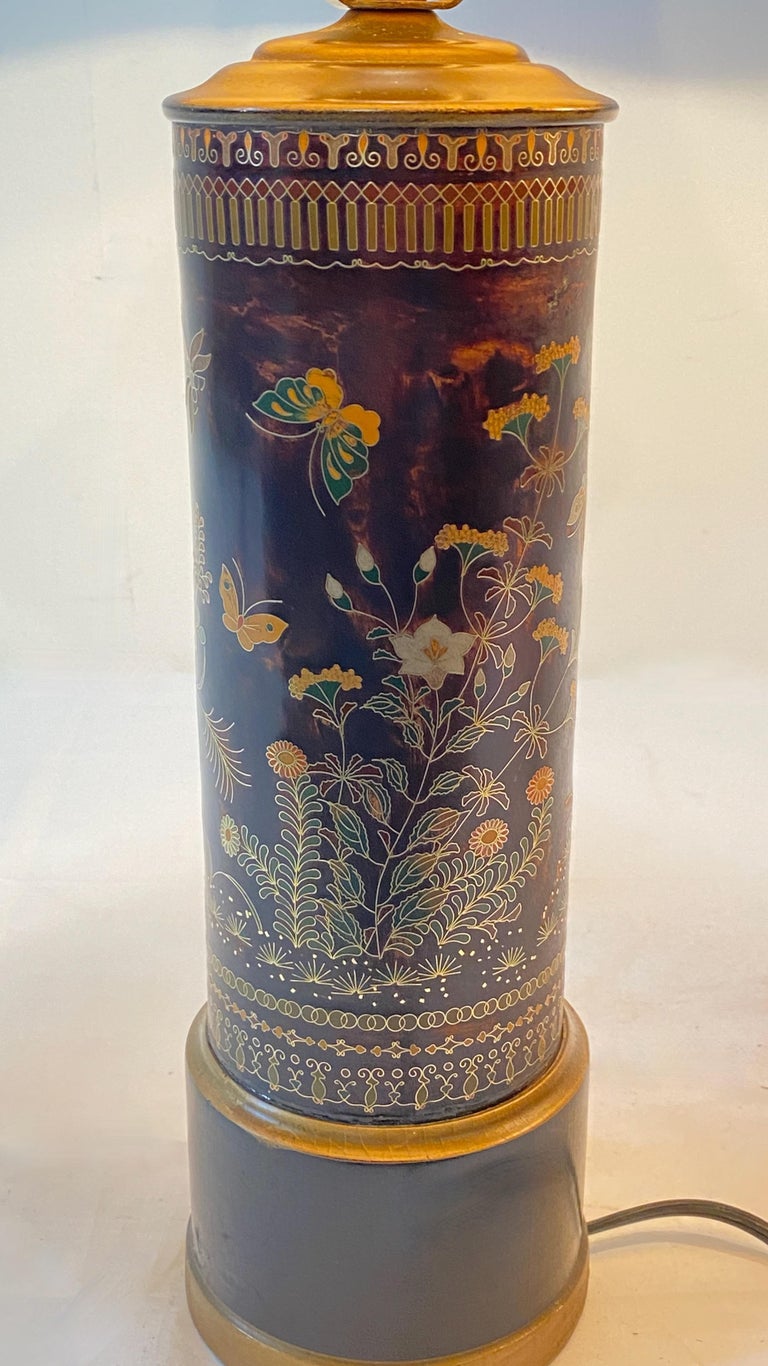 Pair Japanese Meiji Period Satsuma Pottery Cloisonné Lamps Wig Stands ...