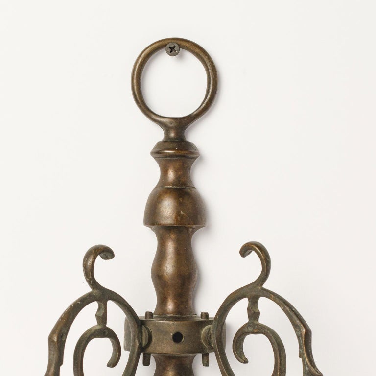 Pair of Large Bronze Two-Arm Sconces at 1stDibs
