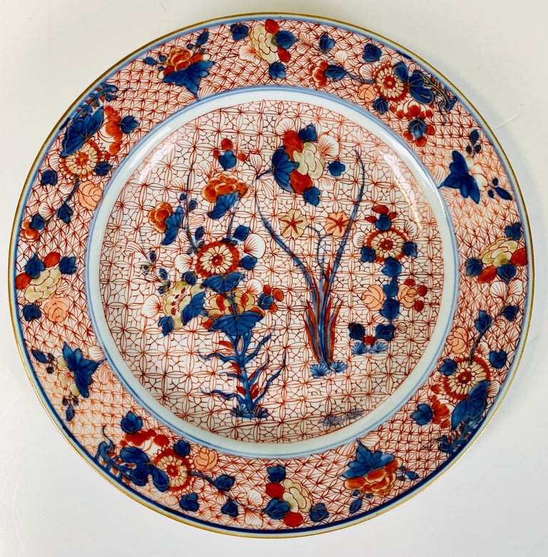Pair Large Chinese Imari Porcelain Dishes Hand-Painted, Circa 1760 at ...