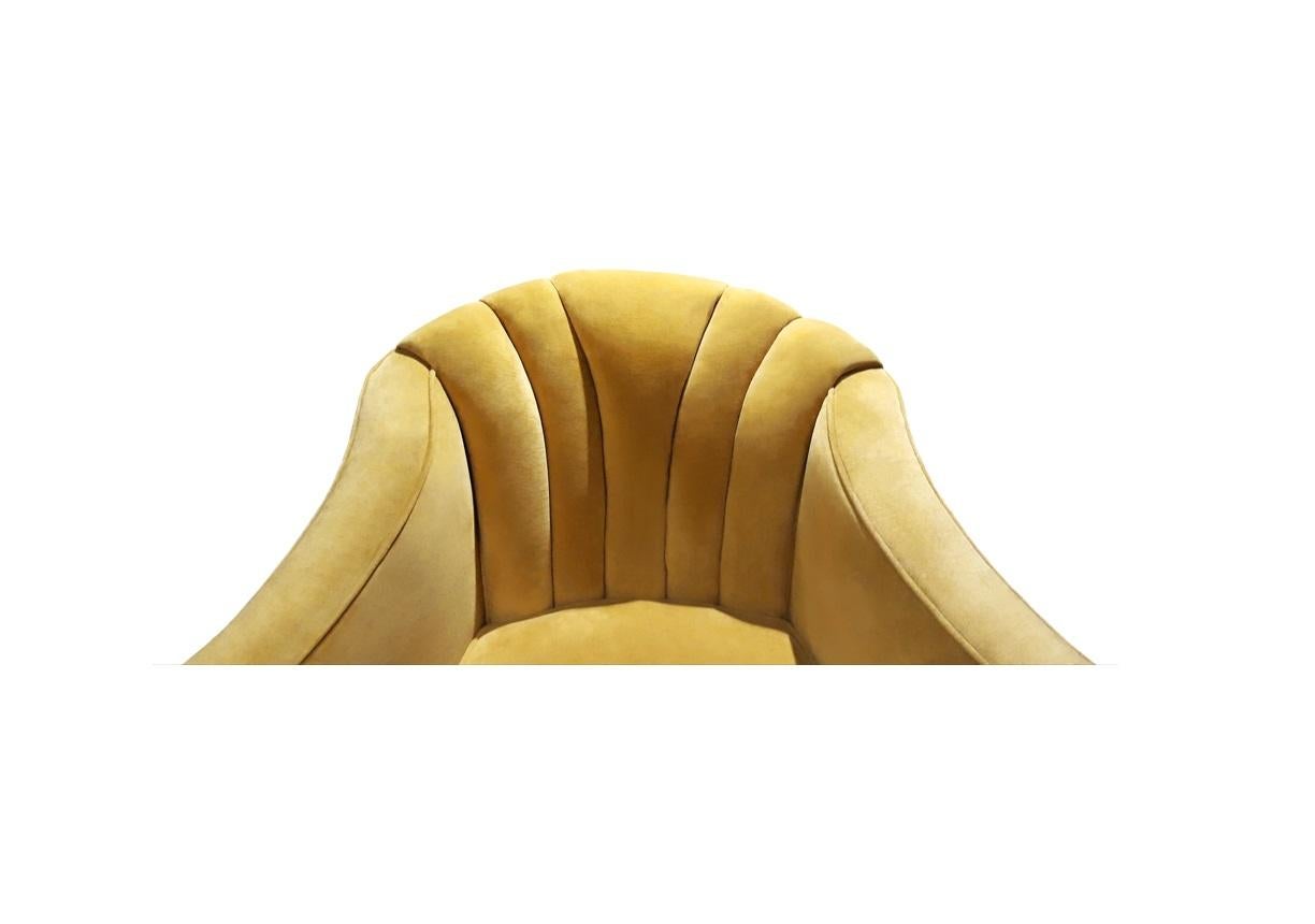 Pair Larry Laslo for Directional Channeled Back Chairs For Sale at 1stDibs