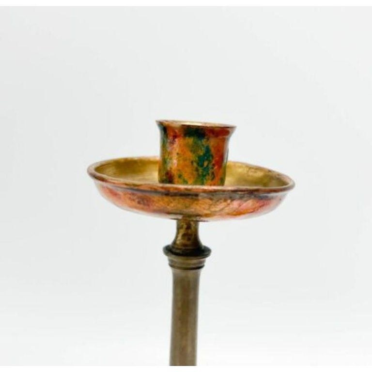 Pair Louis C Tiffany Furnaces Enamel and Gilt Bronze Candlesticks # 35 ...
