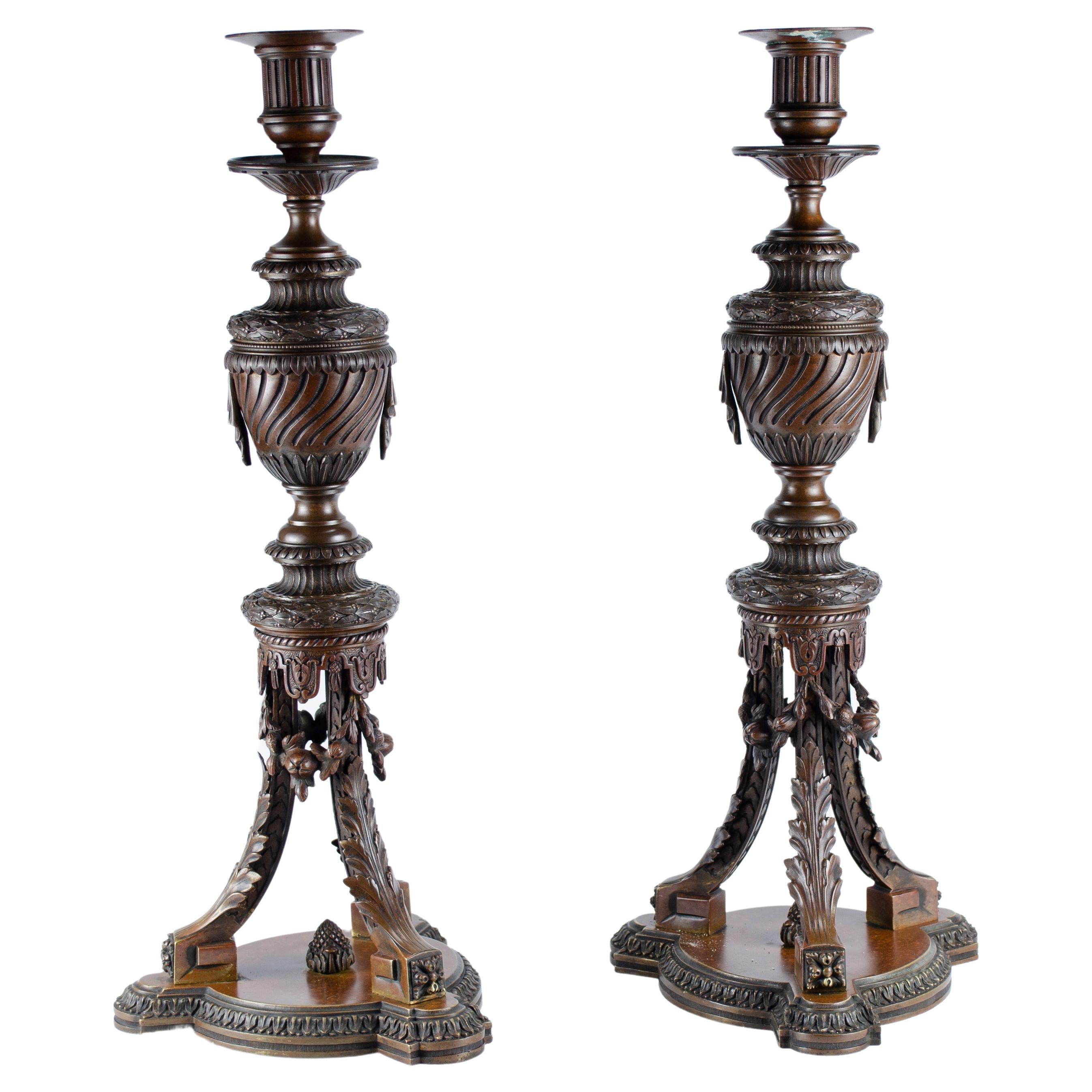 Pair of French Candlesticks, Made Year circa 1800 at 1stDibs