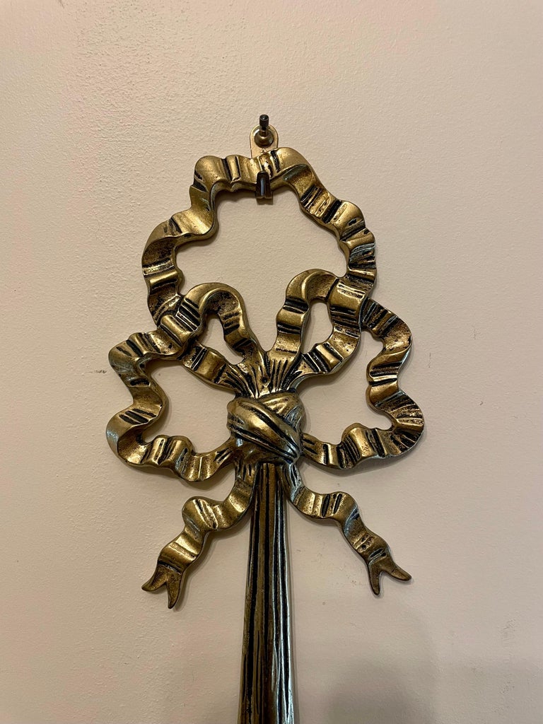 Pair Louis XVI Style Bronze Bow and Tassel Sconces For Sale at 1stDibs