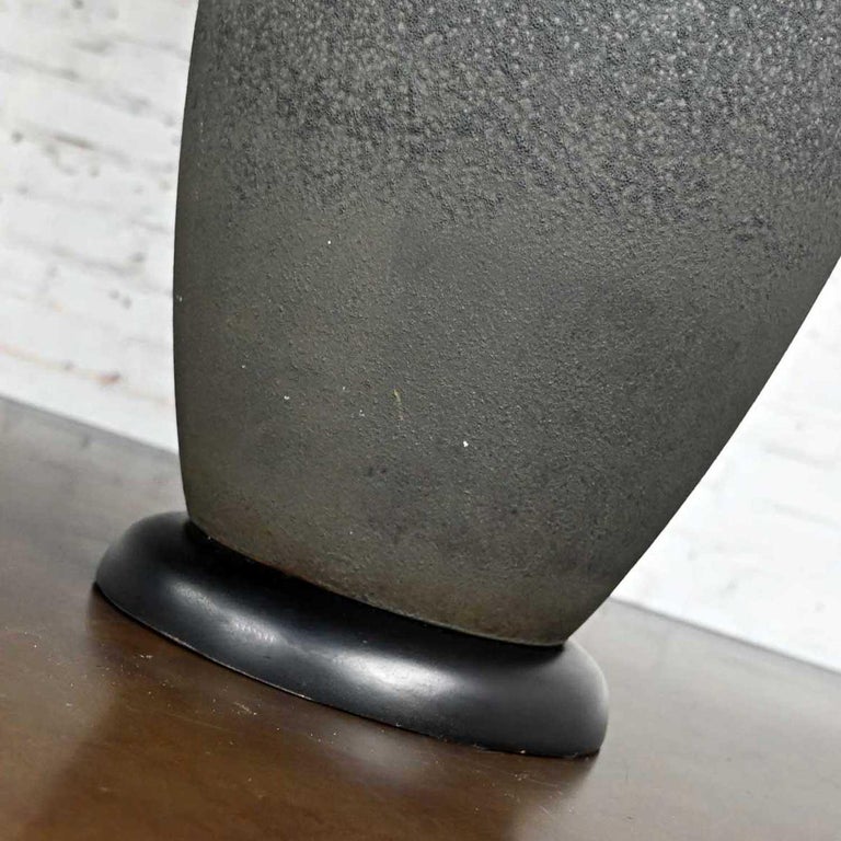 Pair MCM Black and Gold Large Scale Table Lamps by Carstens Tonnieshof ...