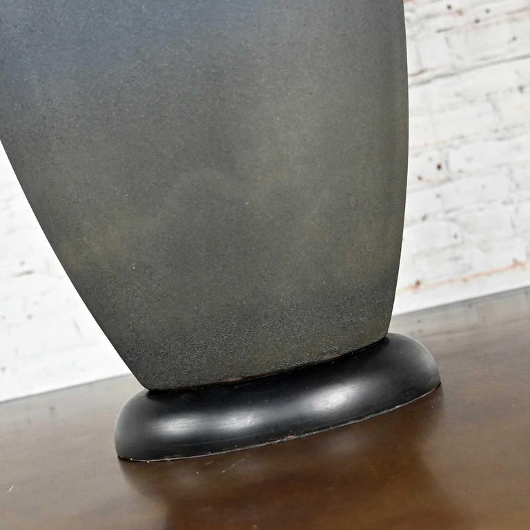 Pair MCM Black and Gold Large Scale Table Lamps by Carstens Tonnieshof ...