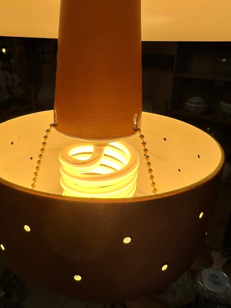 Pair MCM Restored Ceiling Lights For Sale at 1stDibs