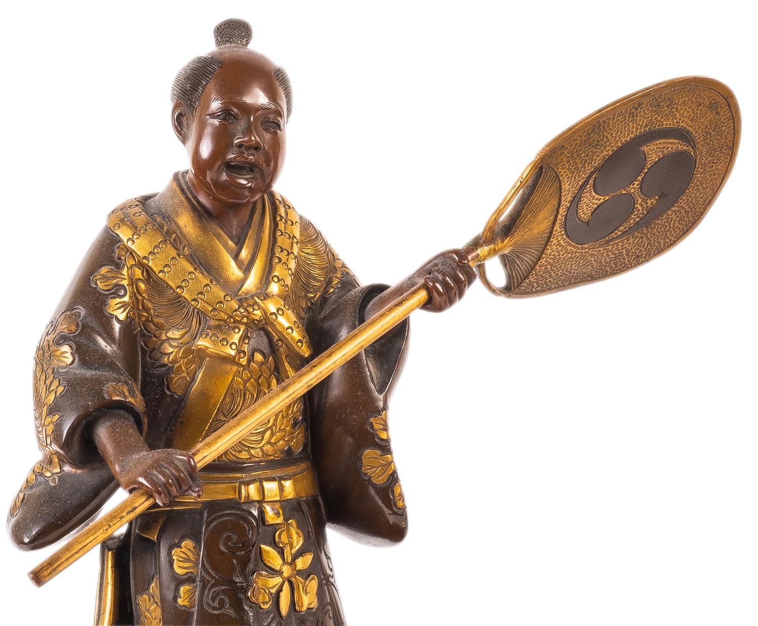 Pair of Meiji Period Japanese Miyao Bronze Statues at 1stDibs ...