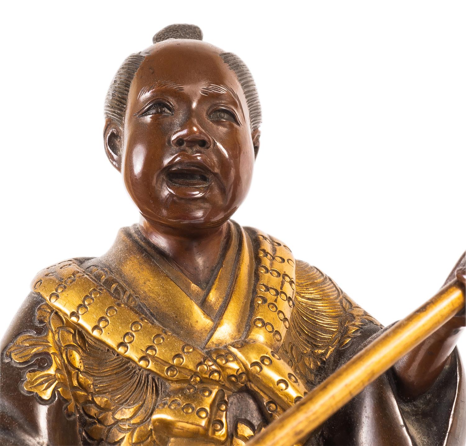 Pair of Meiji Period Japanese Miyao Bronze Statues at 1stDibs ...
