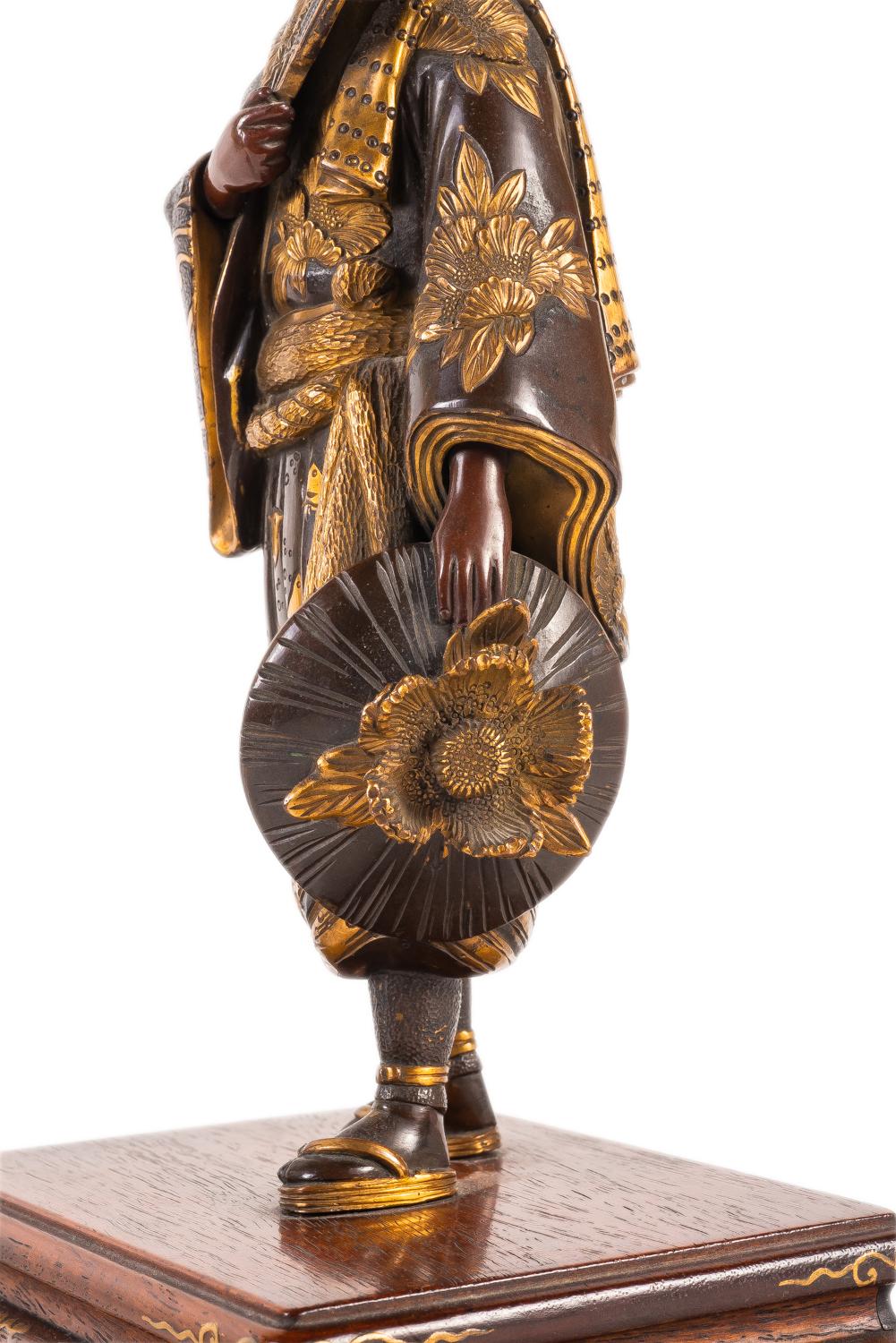Pair of Meiji Period Japanese Miyao Bronze Statues at 1stDibs ...