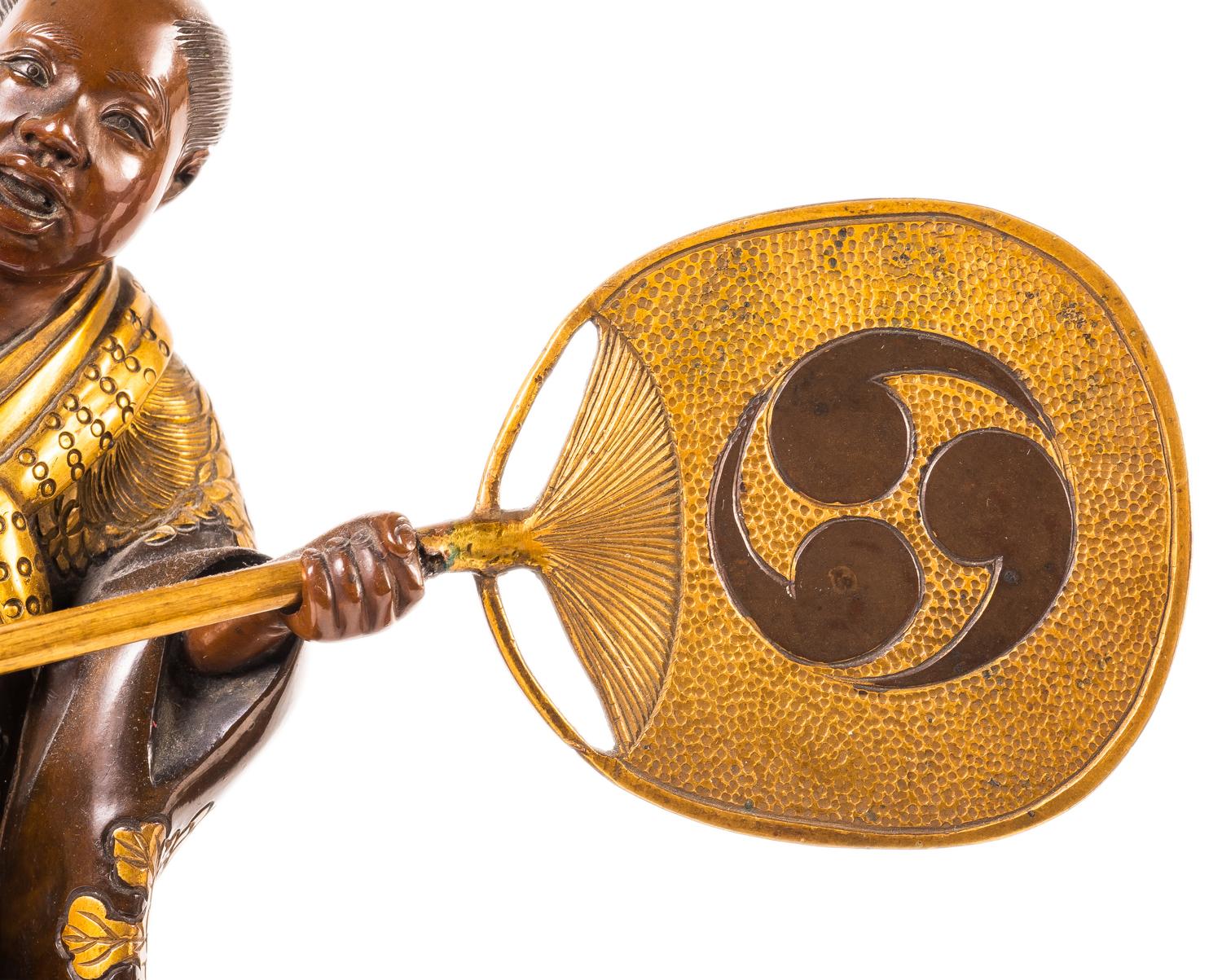 Pair of Meiji Period Japanese Miyao Bronze Statues at 1stDibs ...