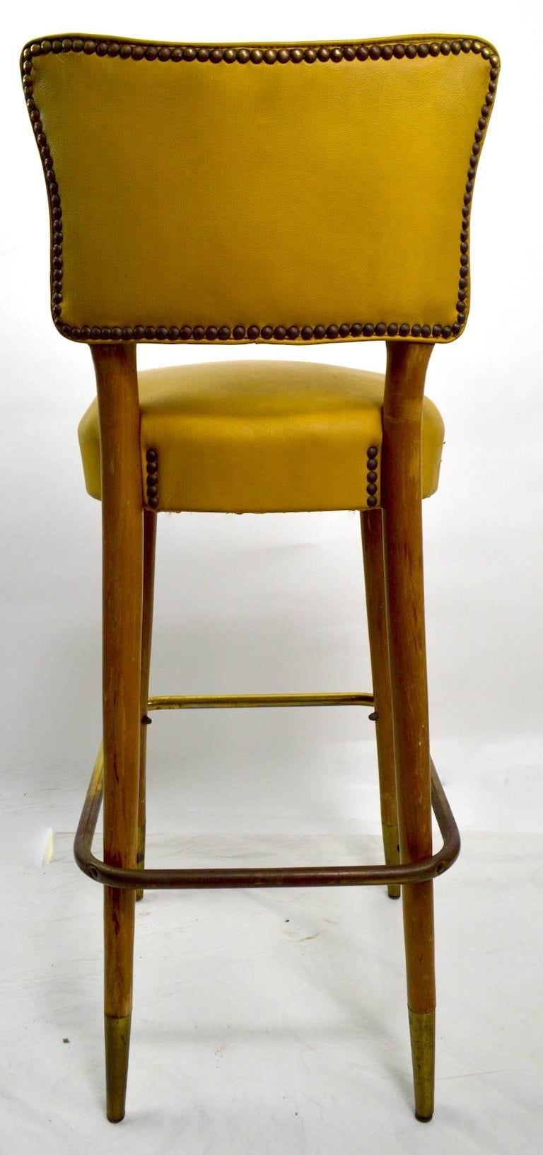 Mid Century Bar Counter Stool at 1stDibs | mid century bar stool