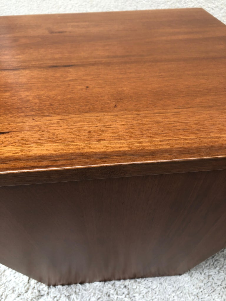 Pair of Midcentury End Table/ Cube Boxes with Storage Interiors For ...