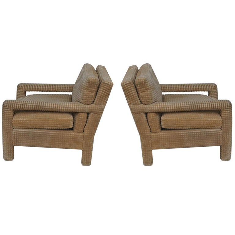 Pair of Midcentury Lounge Chairs and Ottoman by John Mascheroni for ...