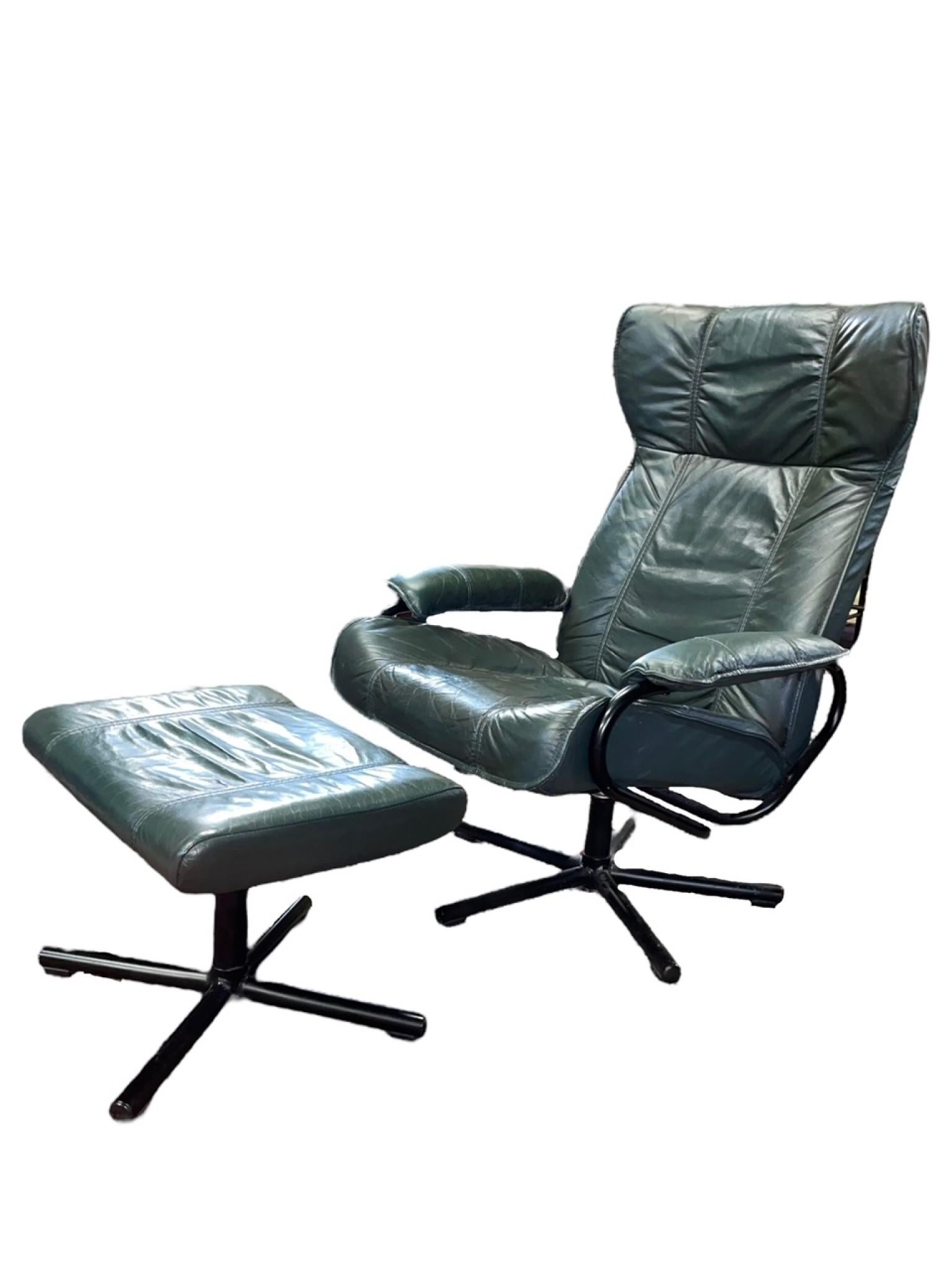 Pair Mid Century Modern Arm Chairs Danish Kebe Green Seats For Sale at ...