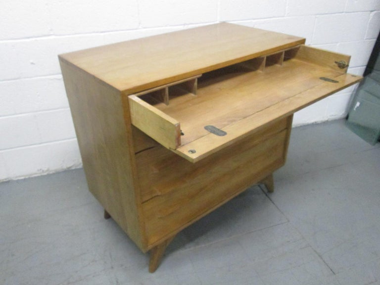 Pair Mid-Century Modern Cerused Oak Chests For Sale at 1stDibs