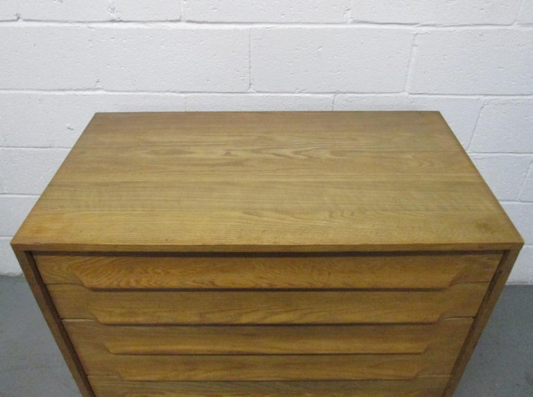 Pair Mid-Century Modern Cerused Oak Chests For Sale at 1stDibs