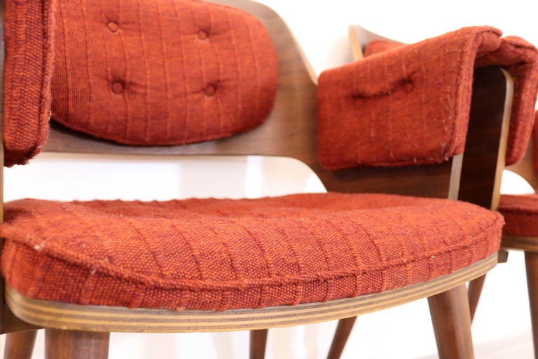 Pair Mid Century Modern Taylor Chair Co. Upholstered For Sale at ...