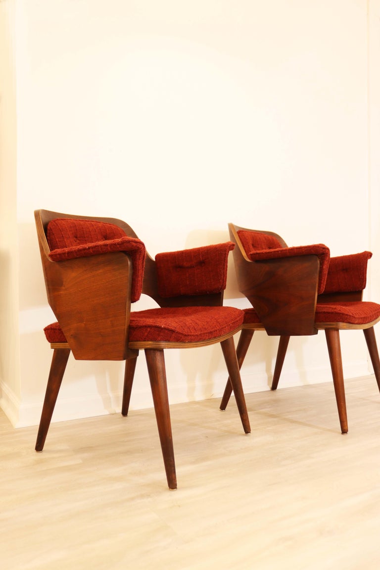 Pair Mid Century Modern Taylor Chair Co. Upholstered For Sale at ...