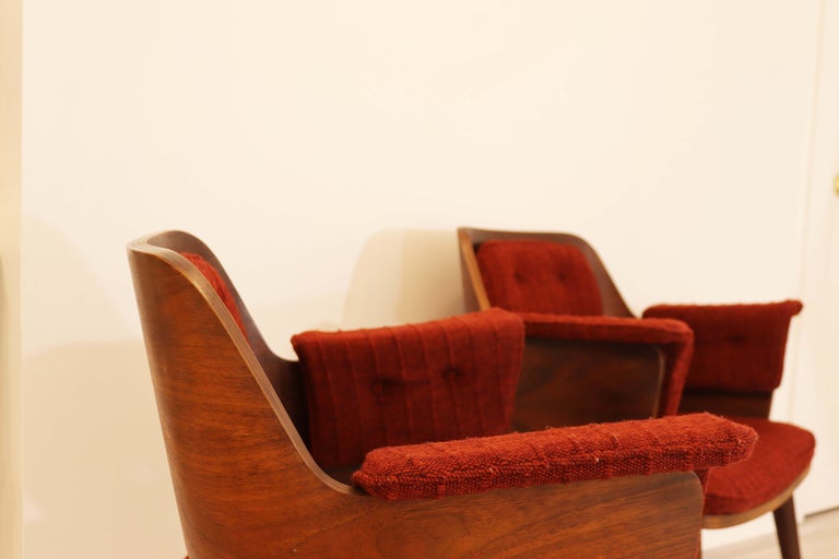 Pair Mid Century Modern Taylor Chair Co. Upholstered For Sale at ...